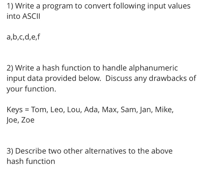 Solved 1 Write A Program To Convert Following Input Values 9788