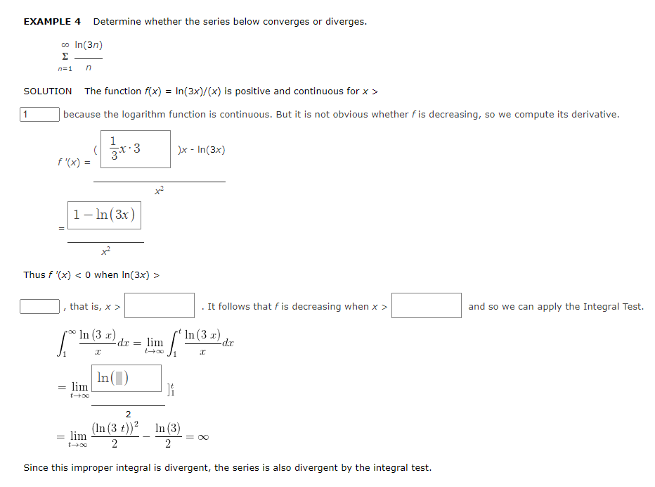 Solved EXAMPLE 4 Determine whether the series below | Chegg.com