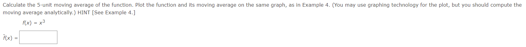 Solved Calculate The 5 Unit Moving Average Of The Function 5742