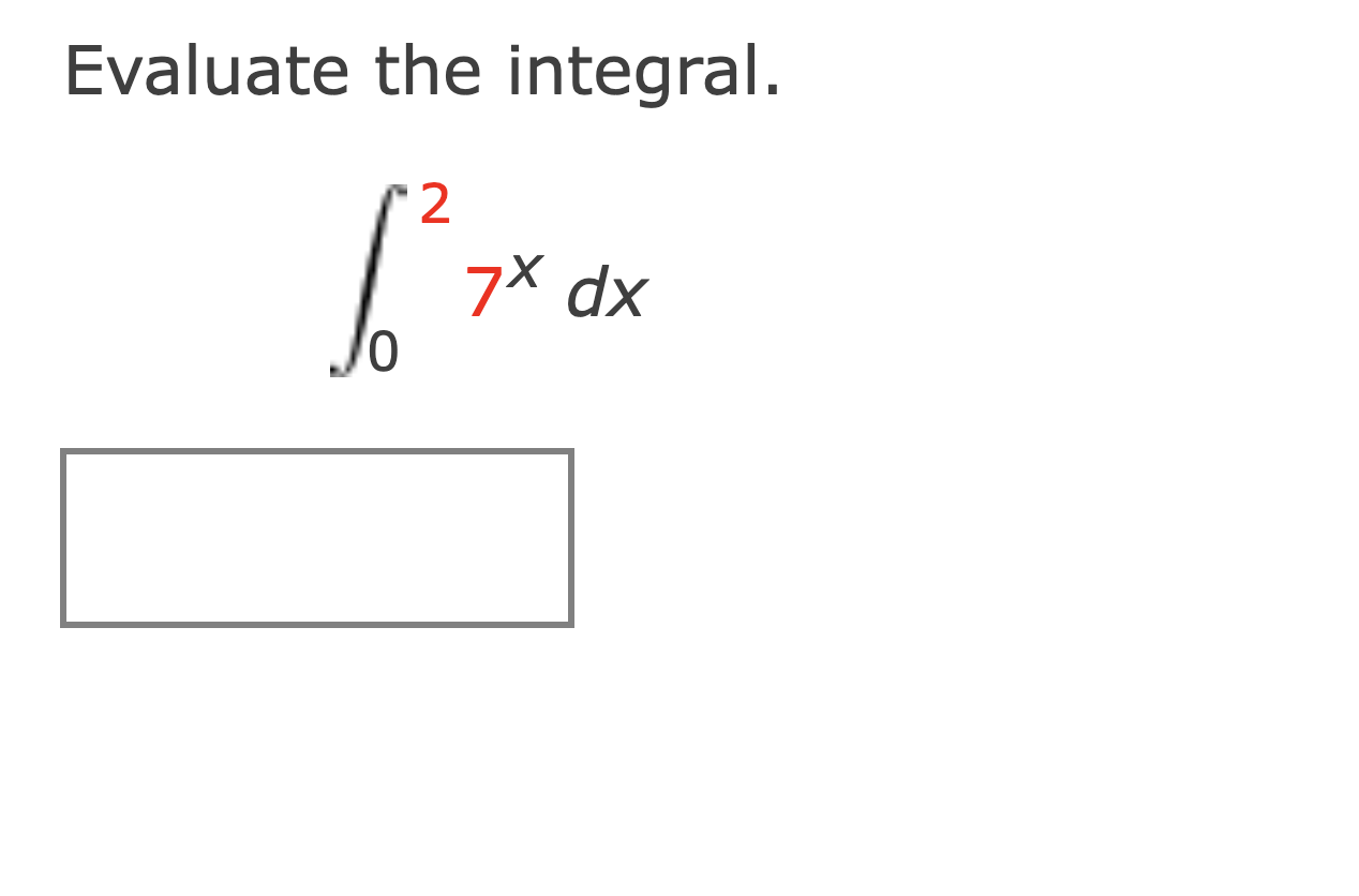 Solved Evaluate the integral. fx 2 7x dx | Chegg.com