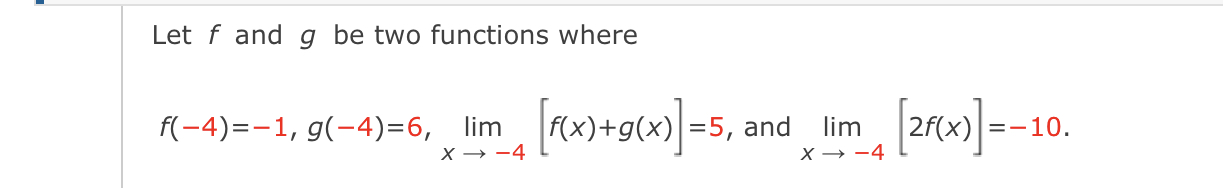 Solved Let f and g be two functions where | Chegg.com