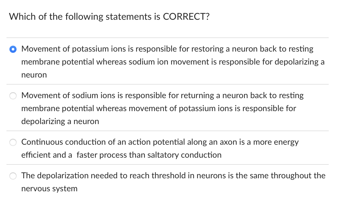 Solved Which of the following statements is CORRECT?Movement | Chegg.com