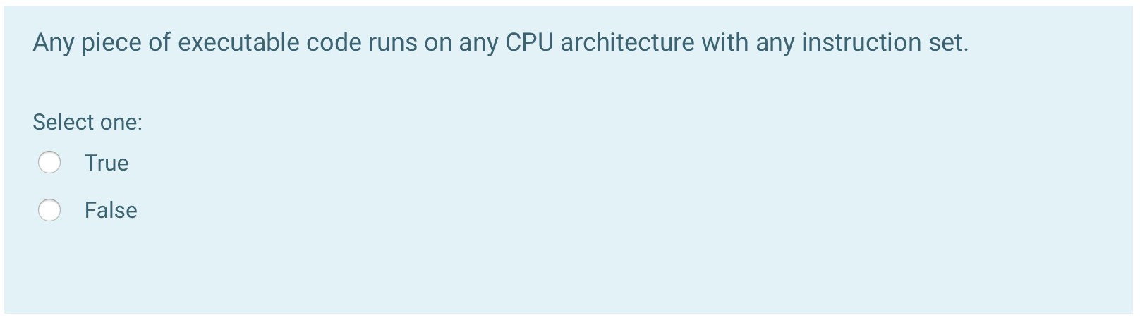 Solved Any Piece Of Executable Code Runs On Any Cpu 7806