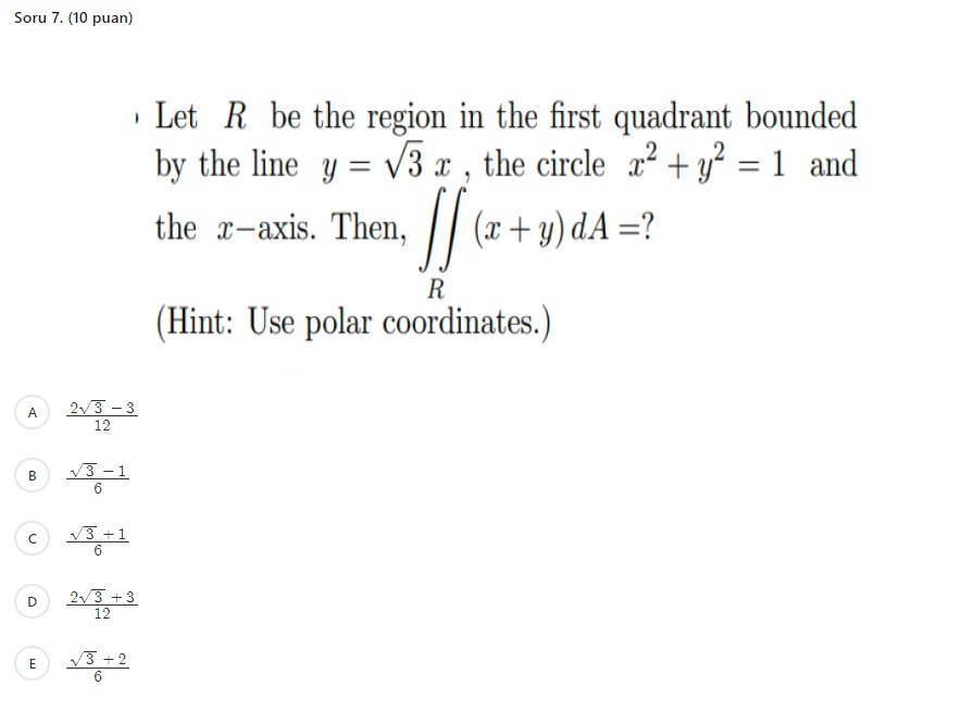 Solved , Let R be the region in the first quadrant bounded | Chegg.com
