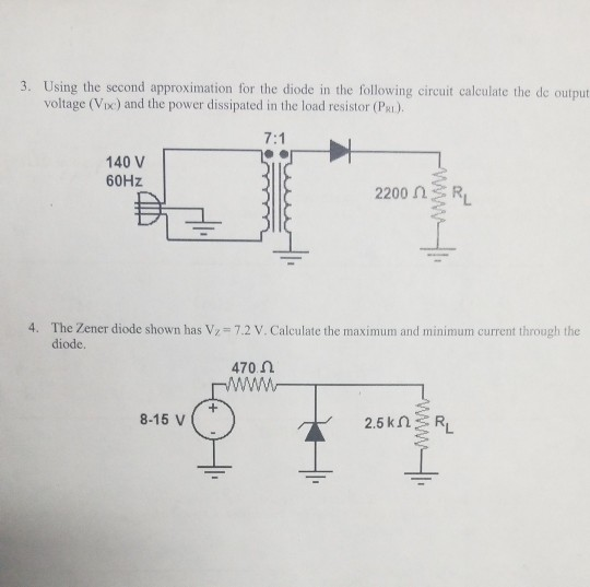 Solved 3. Using the second approximation for the diode in | Chegg.com