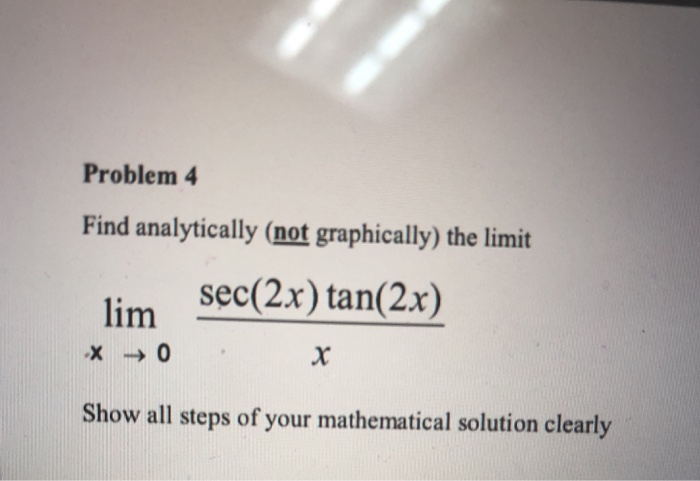 Solved Problem4 Find analytically (not graphically) the | Chegg.com