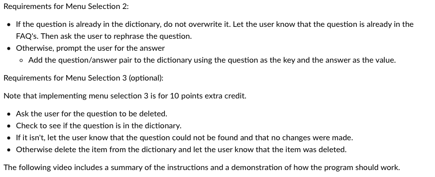 Solved The Dictionary is a very powerful data structure. The | Chegg.com