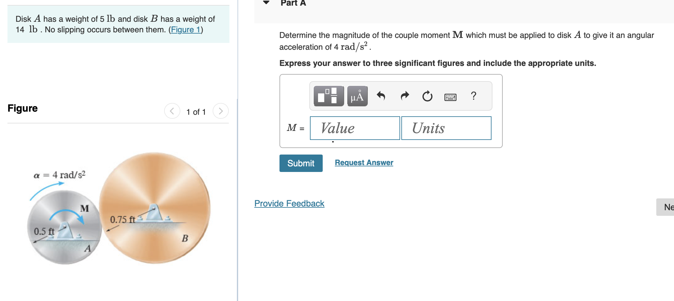 Solved Disk A has a weight of 5lb and disk B has a weight of | Chegg.com