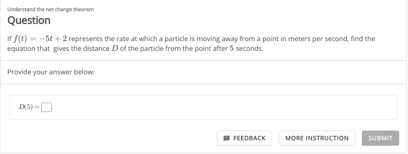 Solved Understand the net change theorem Question If | Chegg.com