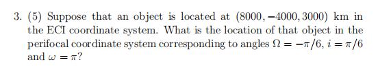 Solved 3. (5) Suppose that an object is located at (8000, | Chegg.com
