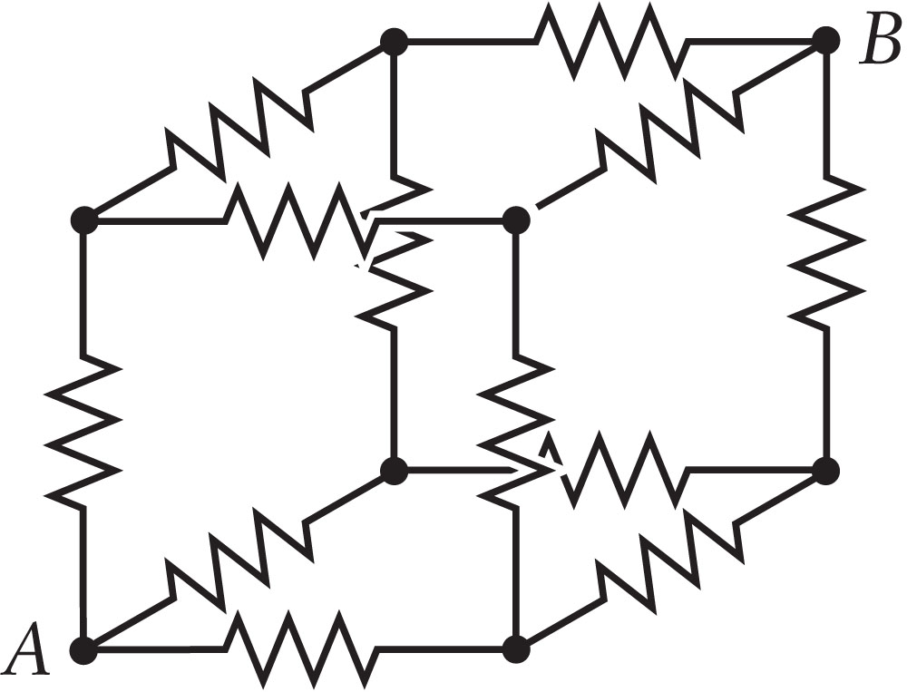 Solved Consider the cube of resistors shown in the Figure. | Chegg.com