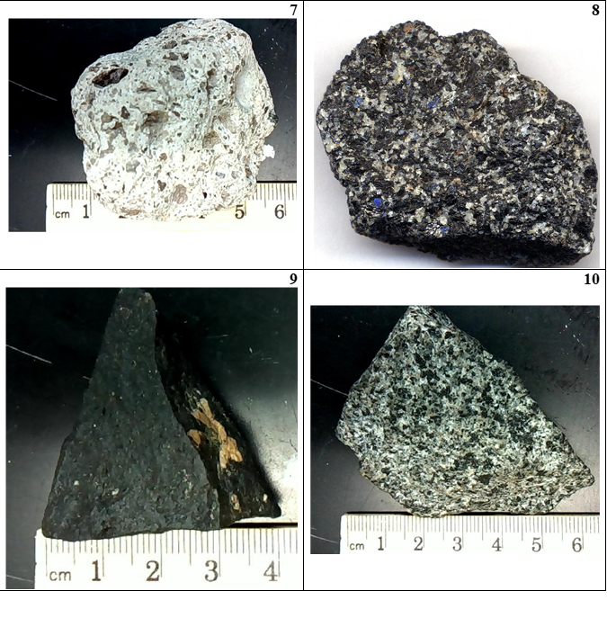 Solved Below are the 10 rock samples traditionally used for | Chegg.com