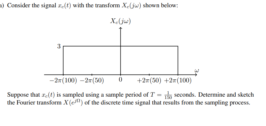 Solved 1 (b) Consider the standard sampling, filtering and | Chegg.com