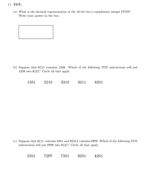 Solved (a) What is the decimal representation of the 16-bit | Chegg.com