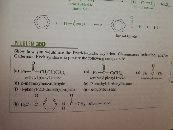 Solved Lomplation "Ala [H-C-01 -AIC, formyl chloride | Chegg.com