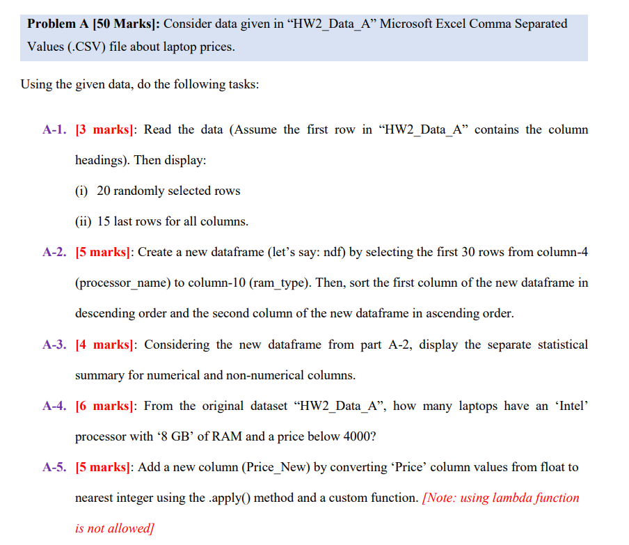 Solved B-4. [6 marks]: Handling NaN values: Drop all columns | Chegg.com