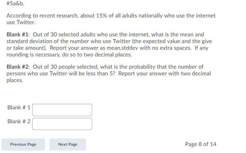 Solved #5a&b. According to recent research, about 15% of all | Chegg.com