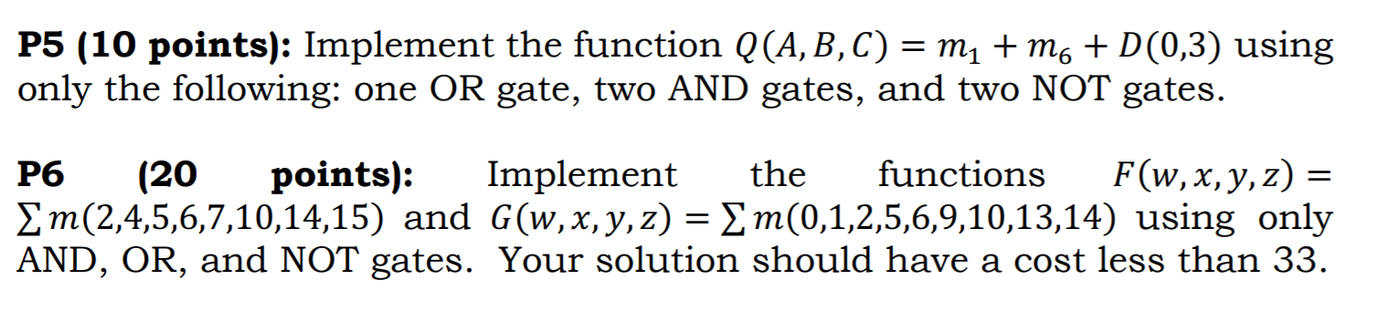 Solved P5 (10 points): Implement the function Q(A, B, C) m1 | Chegg.com