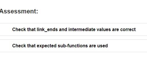 Solved Use the build and place link functions you created | Chegg.com