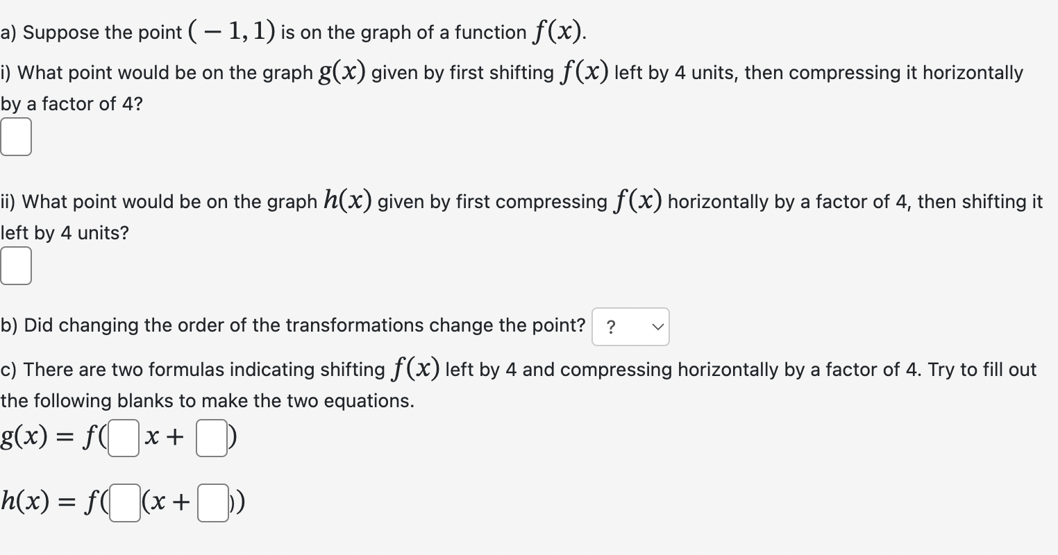 Solved a) ﻿Suppose the point (-1,1) ﻿is on the graph of a | Chegg.com