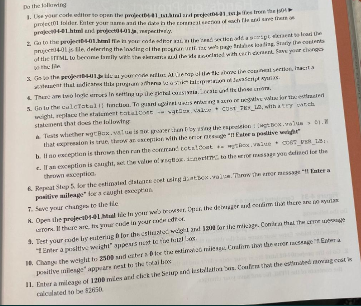 Solved Do the following: 1. Use your code editor to open the | Chegg.com