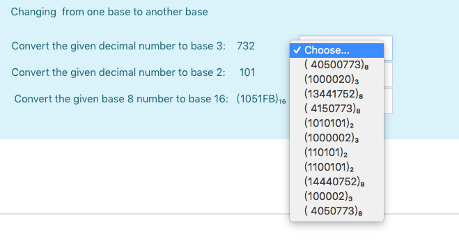 Solved Changing from one base to another base Convert the | Chegg.com