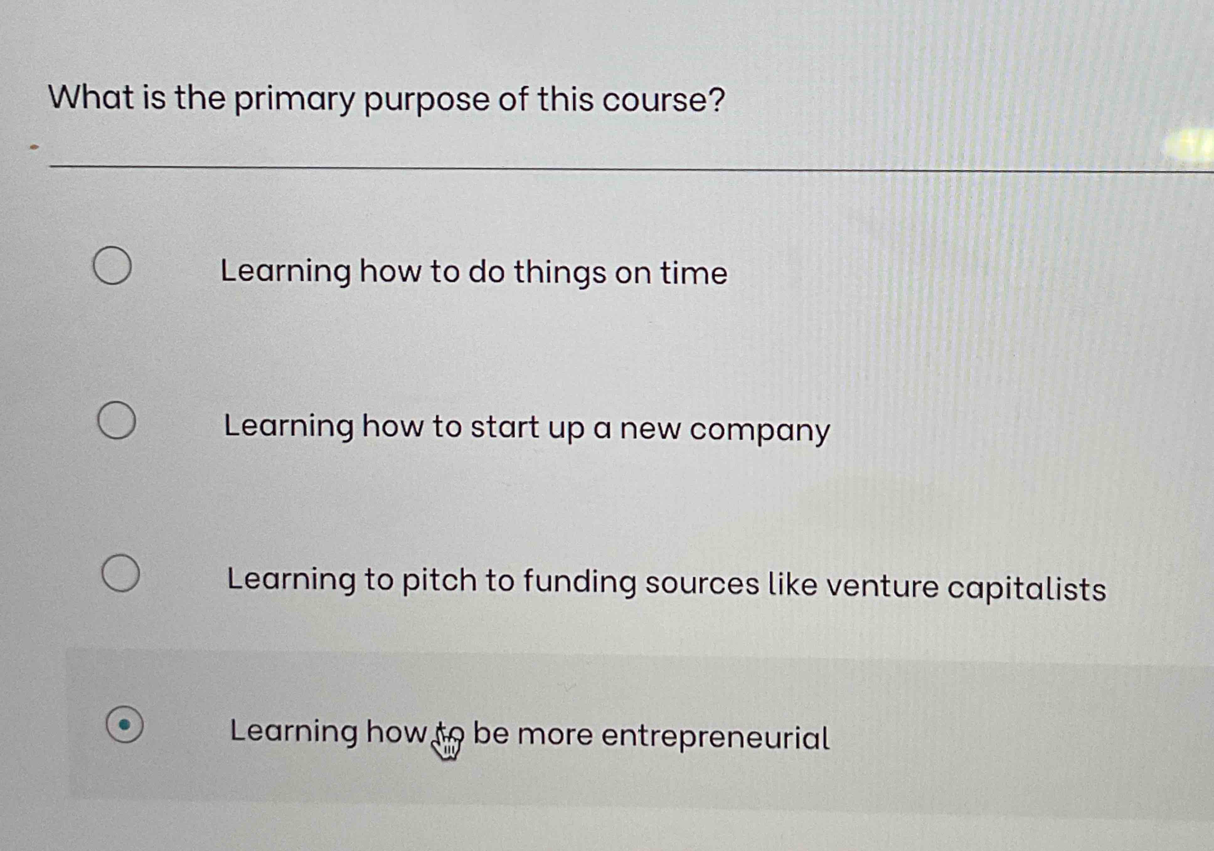 Solved What is the primary purpose of this course?Learning | Chegg.com