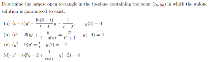 Solved 1 y = t Determine the largest open rectangle in the | Chegg.com