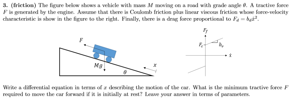 Solved 3. friction The figure below shows a vehicle with | Chegg.com