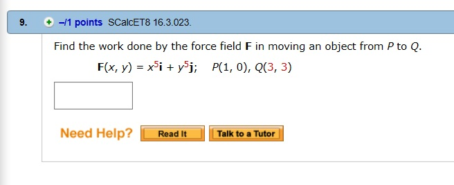 Solved Find the work done by the force field F in moving an | Chegg.com