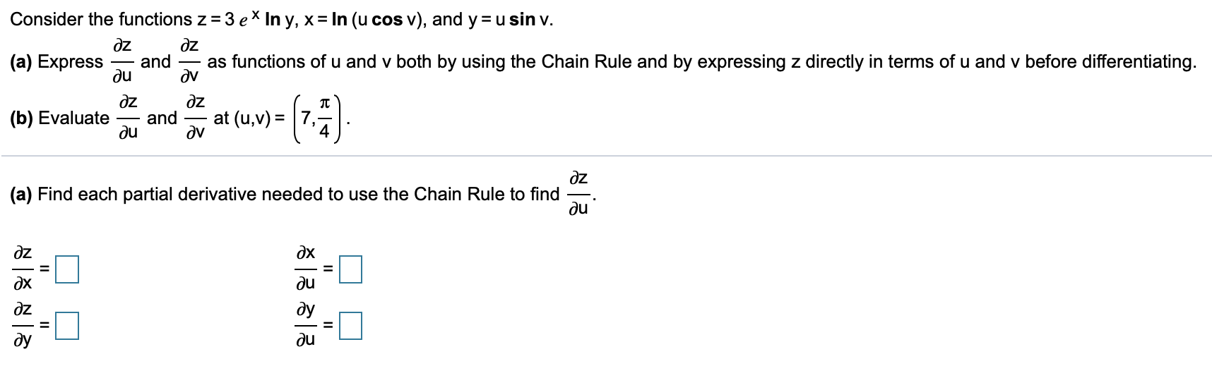 Solved dw dw For the given functions, (a) express as a | Chegg.com