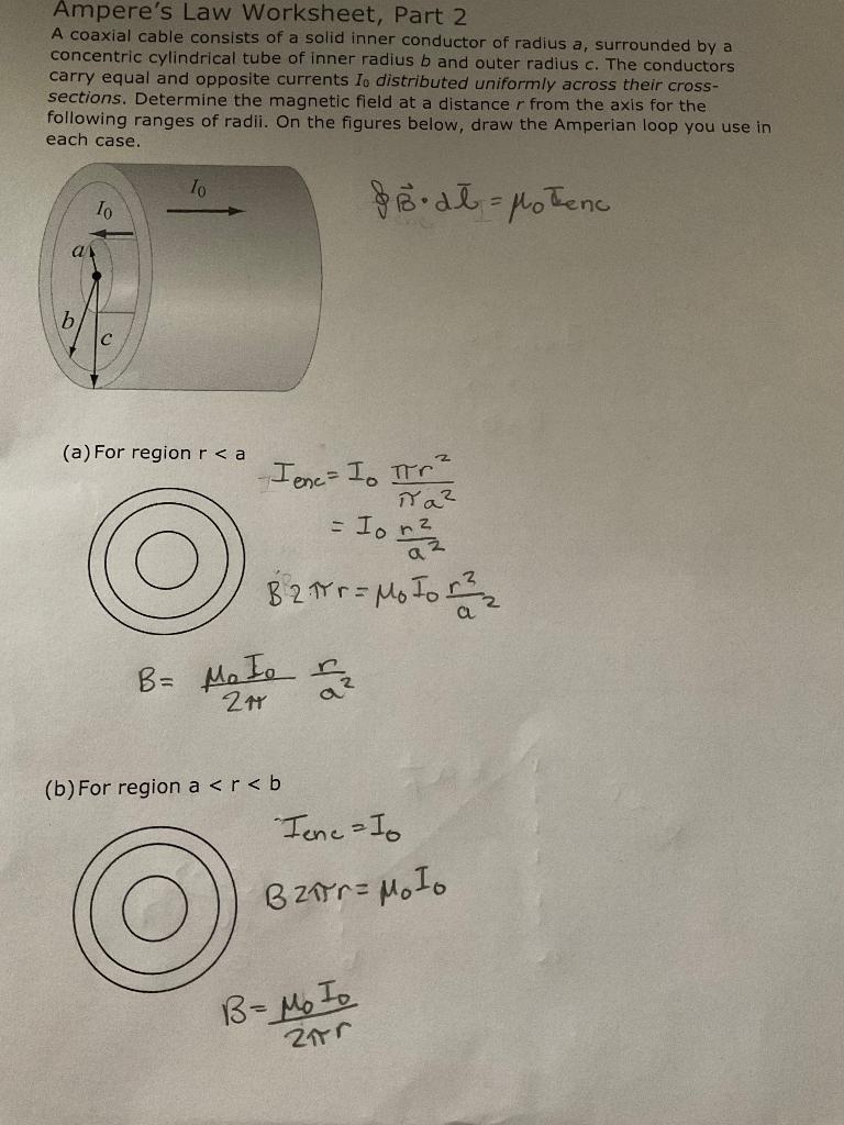 Solved Can someone help with the drawing of the Ampere loop | Chegg.com