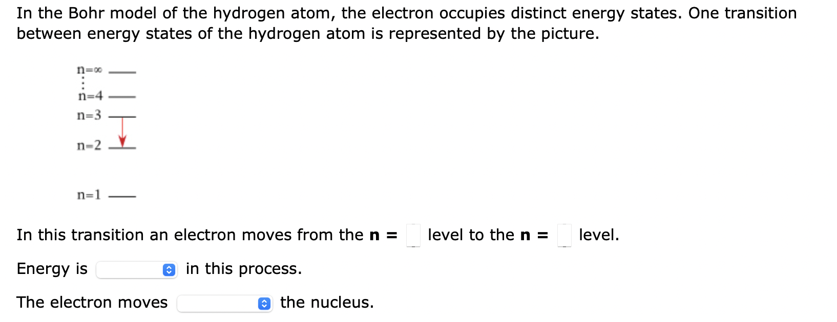 Solved In the Bohr model of the hydrogen atom, the electron | Chegg.com