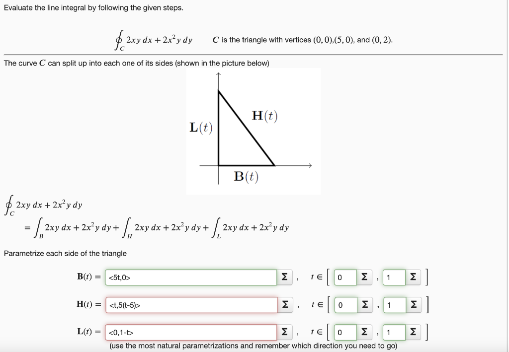 Solved Evaluate the line integral by following the given | Chegg.com