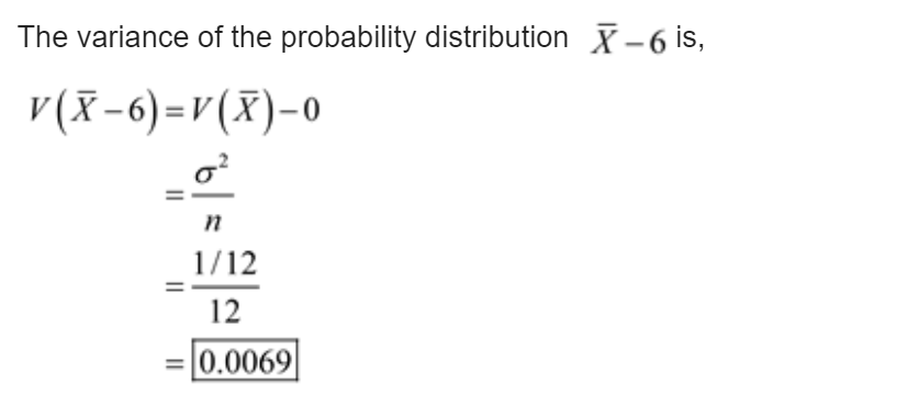 Solved any one please explain why variance of x bar -6= | Chegg.com