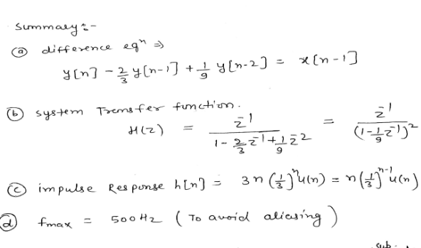 Solved Problem 1 (40 points). A system described by the | Chegg.com