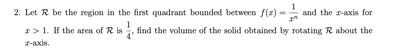 Solved 2. Let R be the region in the first quadrant bounded | Chegg.com