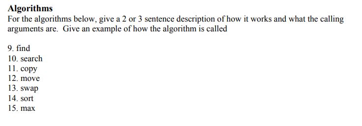Solved Algorithms For the algorithms below, give a 2 or 3 | Chegg.com