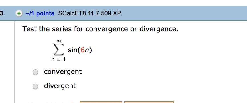 Solved Test the series for convergence or divergence. Show | Chegg.com