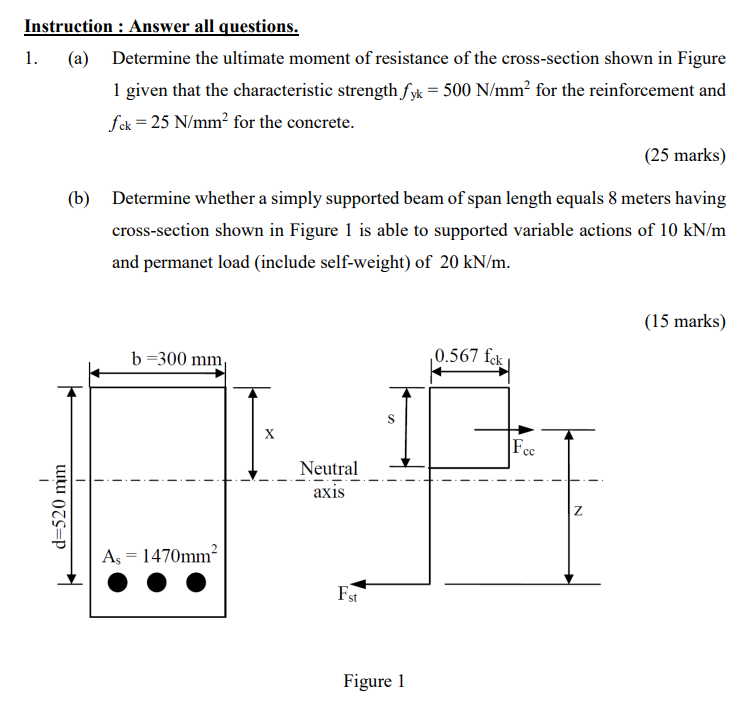 Solved Instruction : Answer all questions. 1. (a) Determine | Chegg.com