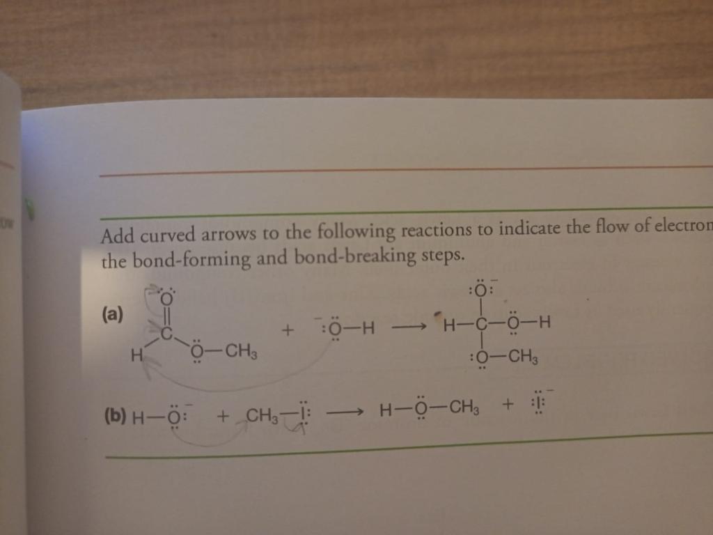 Solved Add curved arrows to the following reactions to | Chegg.com