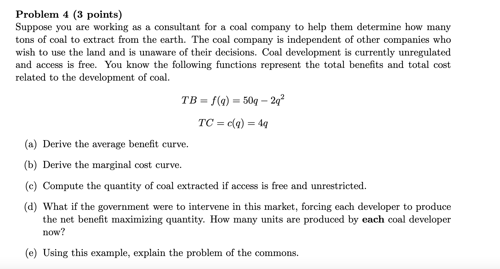 Solved Problem 4 (3 points) Suppose you are working as a | Chegg.com