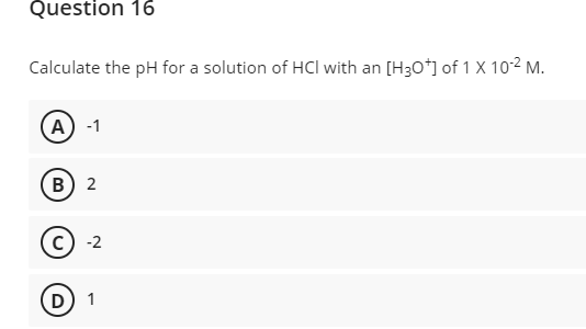 Solved Calculate the pH for a solution of HCl with an | Chegg.com