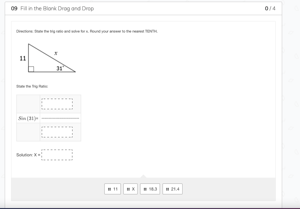 Solved 09 Fill in the Blank Drag and Drop 0/4 Directions: | Chegg.com