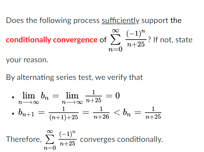 Solved Does the following process sufficiently, support the | Chegg.com