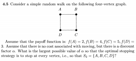 Solved 4.5 Consider a simple random walk on the following | Chegg.com