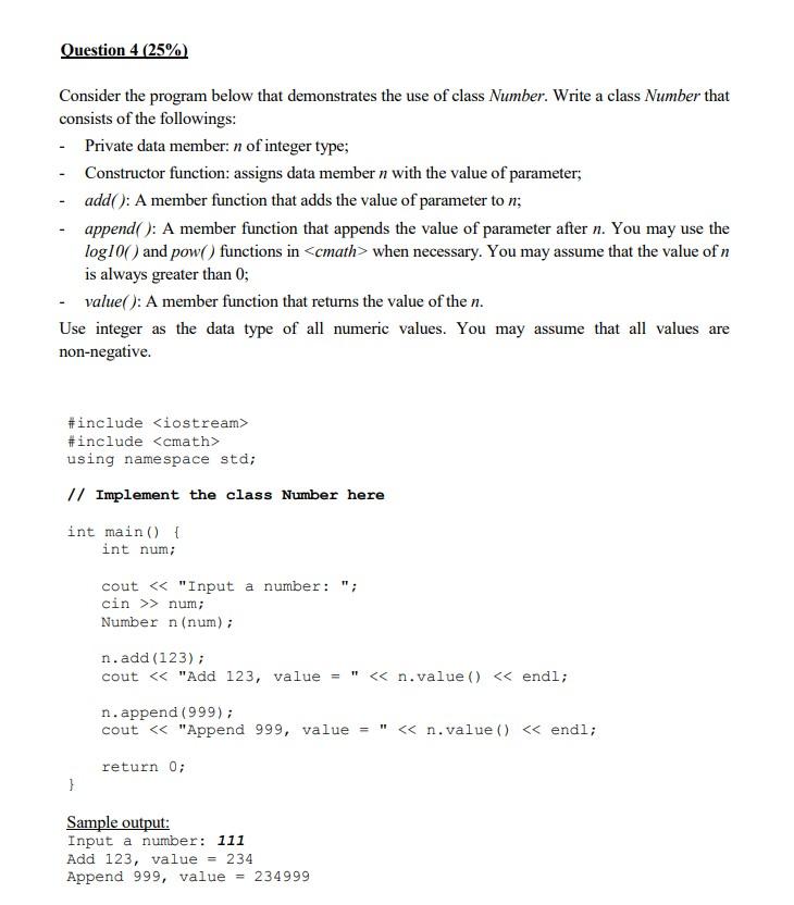 Solved Question 4 (25%) Consider the program below that | Chegg.com