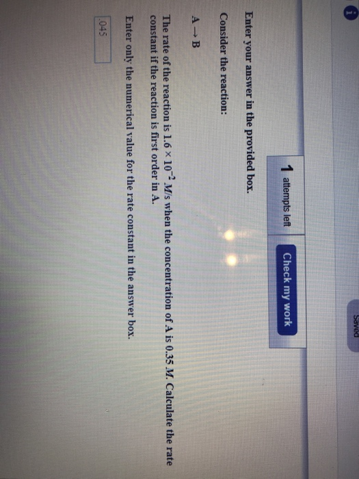 Solved 1 attempts left Check my work Enter your answer in | Chegg.com