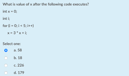 Solved What is the output of the following Java code? int | Chegg.com