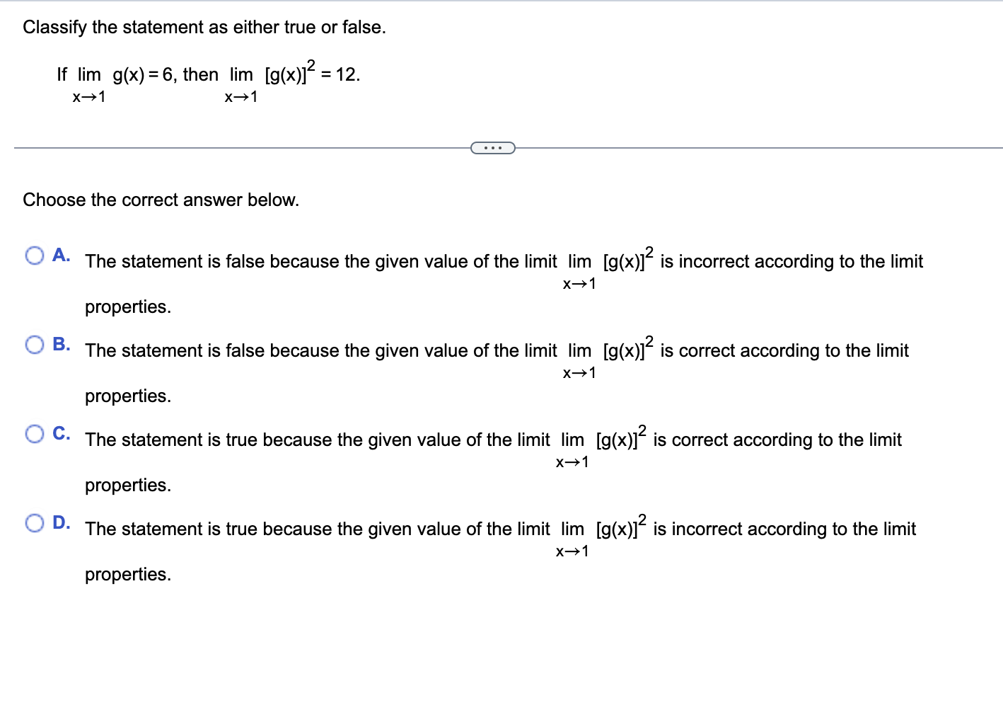 Solved Classify the statement as either true or false.If | Chegg.com